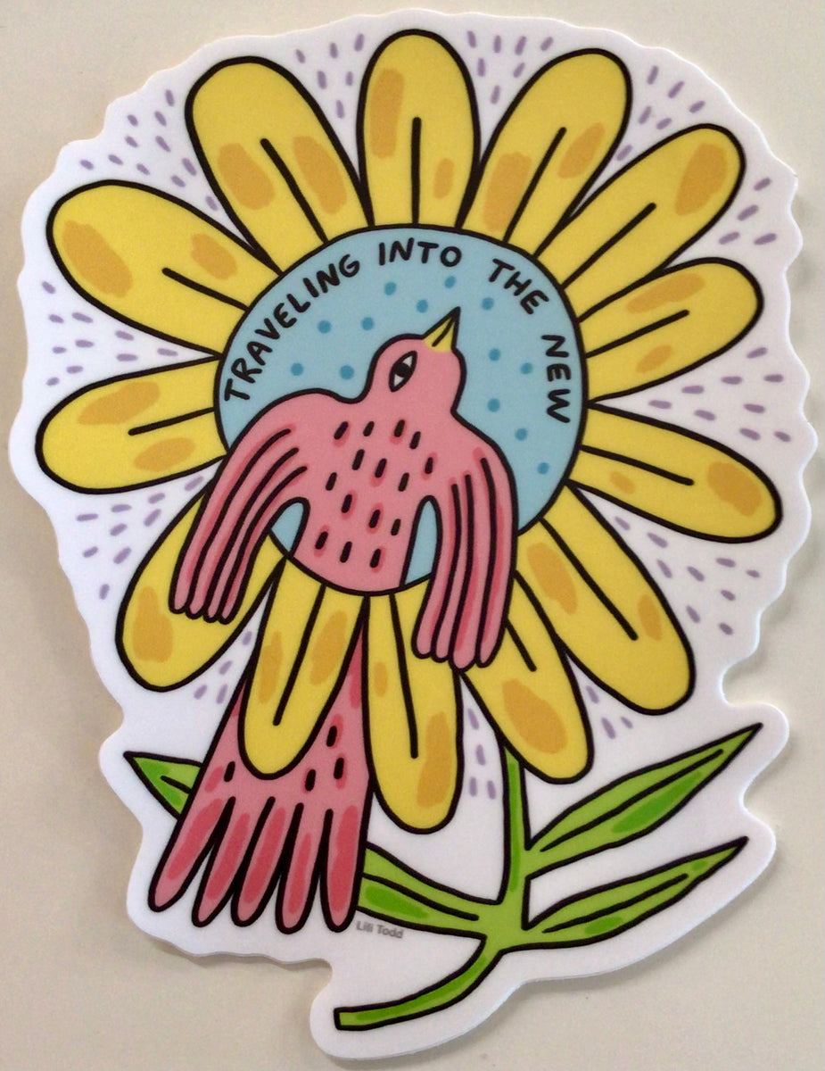 (Lili Todd) Traveling Bird Sticker – HeyThere Projects